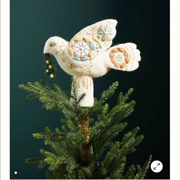 Anthropologie | Holiday | Anthropologie Unity Felt Dove Tree Topper ...